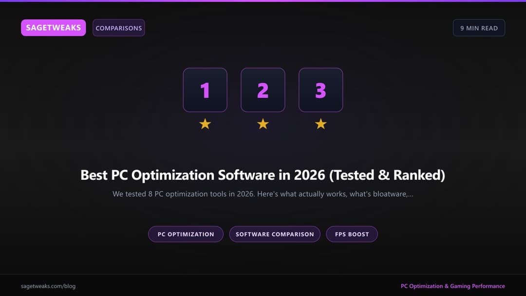 Best PC Optimization Software 2026 — Practical Comparison