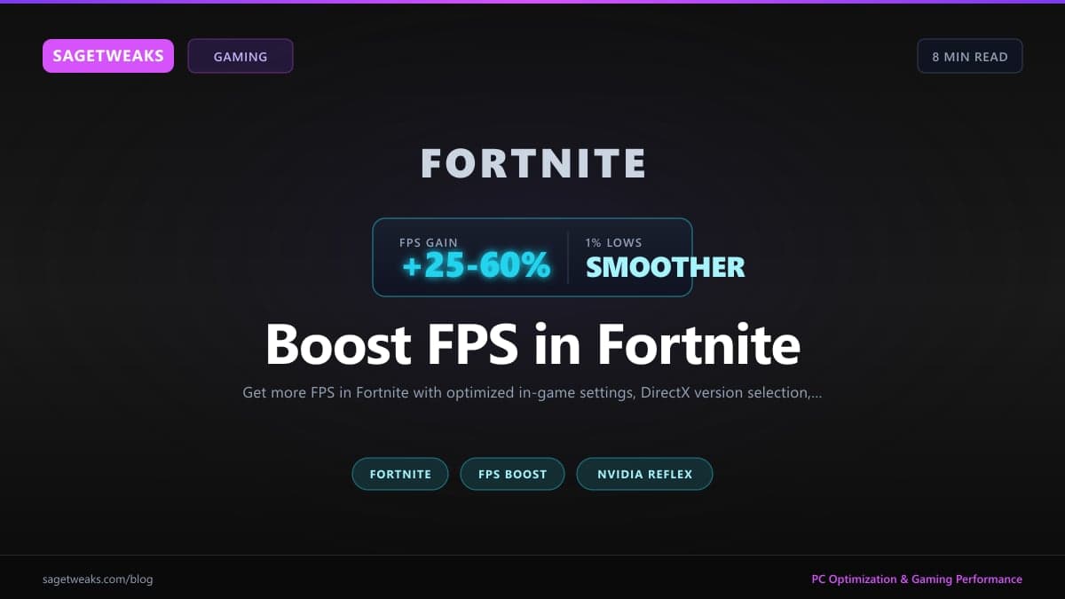 Boost FPS in Fortnite — Best Settings Guide (2026)
