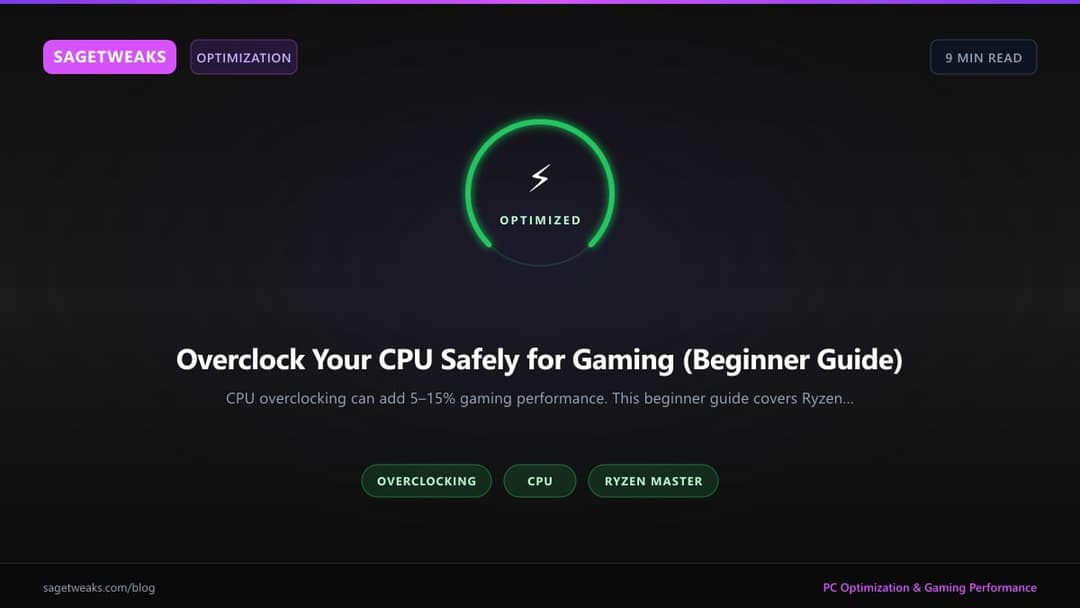 How to Overclock Your CPU Safely for Gaming (2026 Guide)